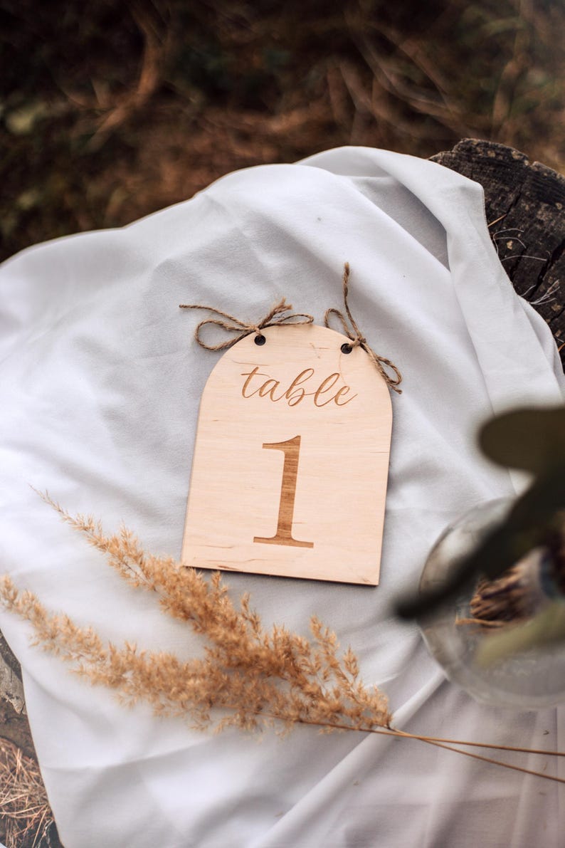 Wooden Wedding Table Number Wedding Table Decor, Rustic Country Wedding ...