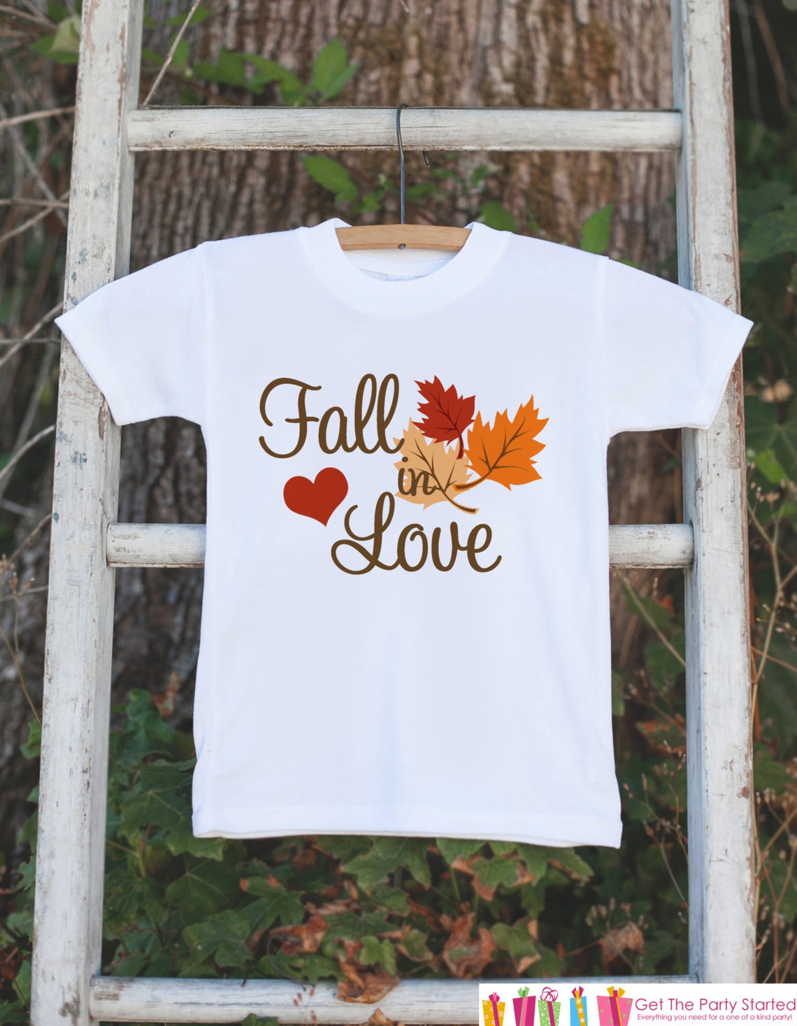 Fall Shirt for Boys or Girls Fall in Love Onepiece or - Etsy