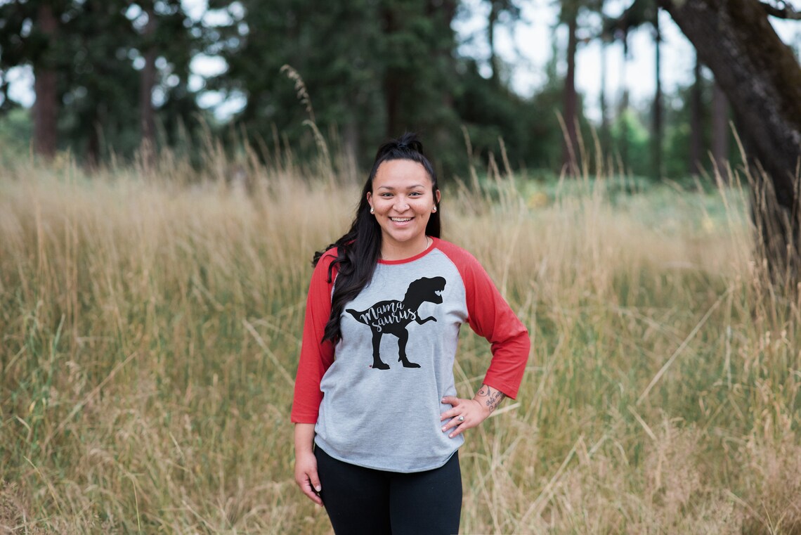 Mamasaurus Shirt Women's Red Raglan Shirt Women's - Etsy