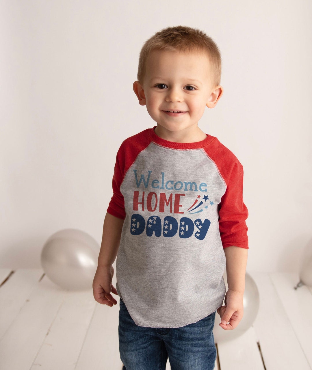 Kids Military Homecoming Shirt Welcome Home Daddy Patriotic Deployment ...