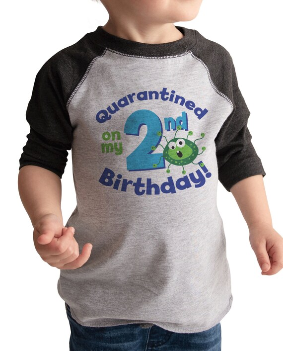 Funny Germ Second Birthday Quarantine Shirt Quarantined On | Etsy