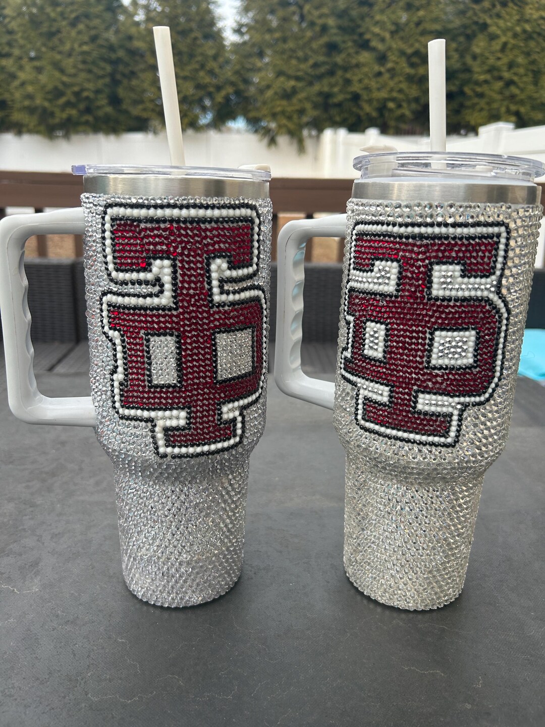 Custom Thomas Dale High School Bling Tumbler | 40 Oz Rhinestone School ...