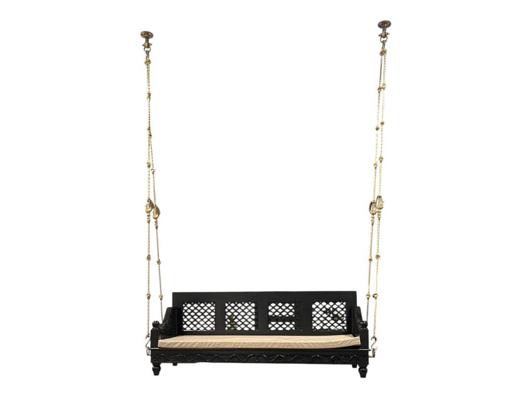 Indian Swing |reversible Ceiling Swing | Teak Wood Jhula | Indoor Swing ...