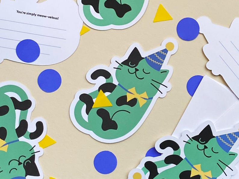 You’re Simply Meow-velous Cat Note Cards, Set of 8 Cute Lined Blank ...