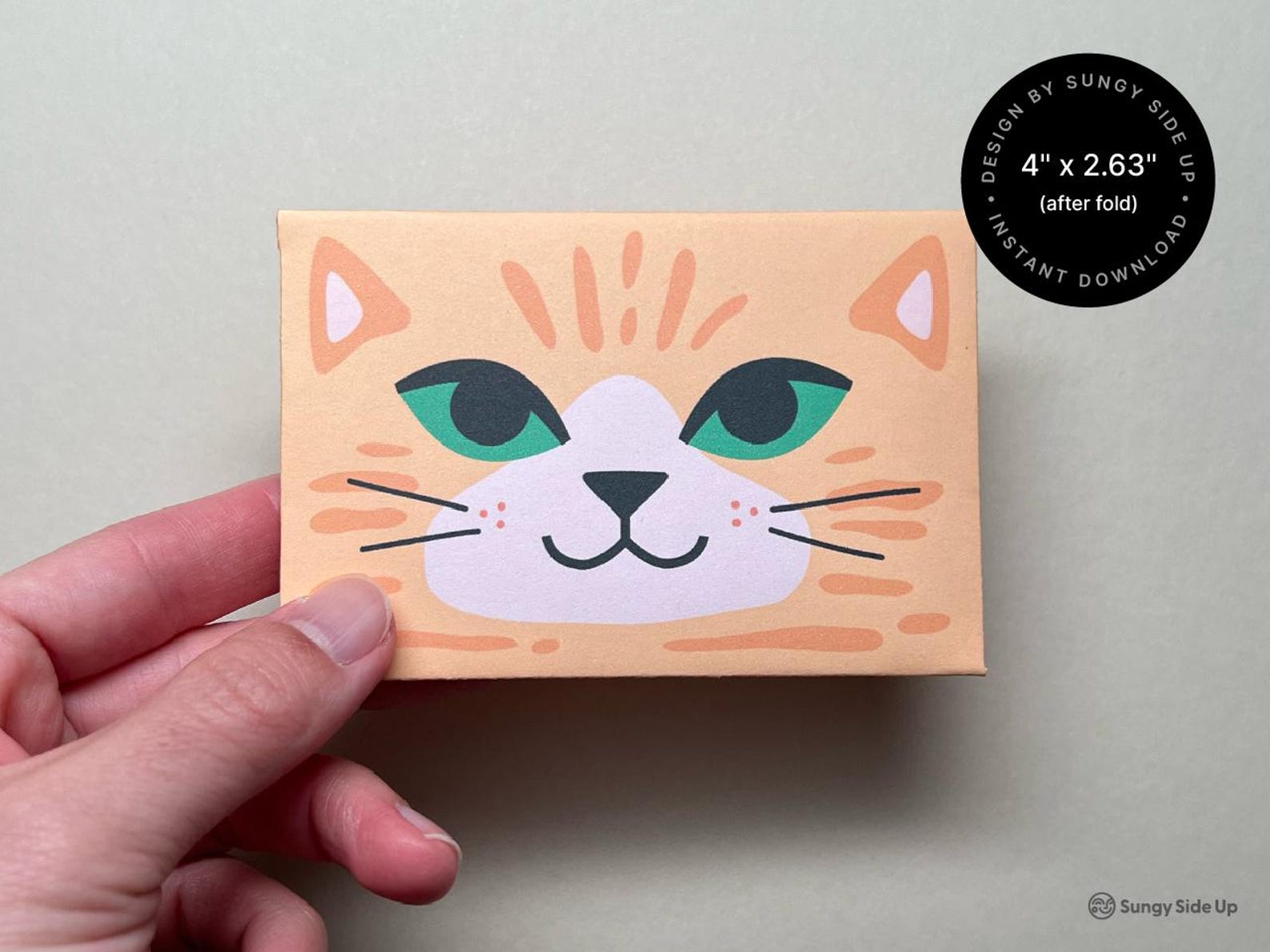 Printable Cat Gift Card Holder, Cute DIY Kitty Envelope Template ...