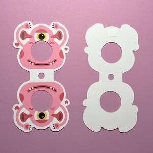 Monster Valentine Lollipop Holders: Set of 5, Pink & Red Candy Wrappers ...