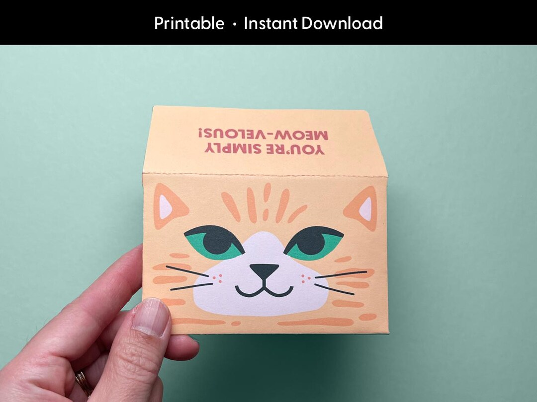 Printable Cat Gift Card Holder, Cute DIY Kitty Envelope Template ...