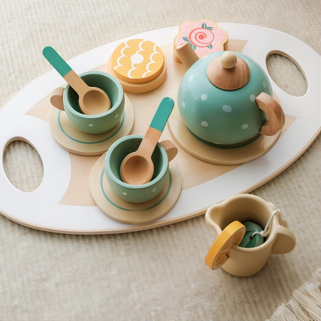 Wooden Afternoon Tea Play Set for Kids - Etsy