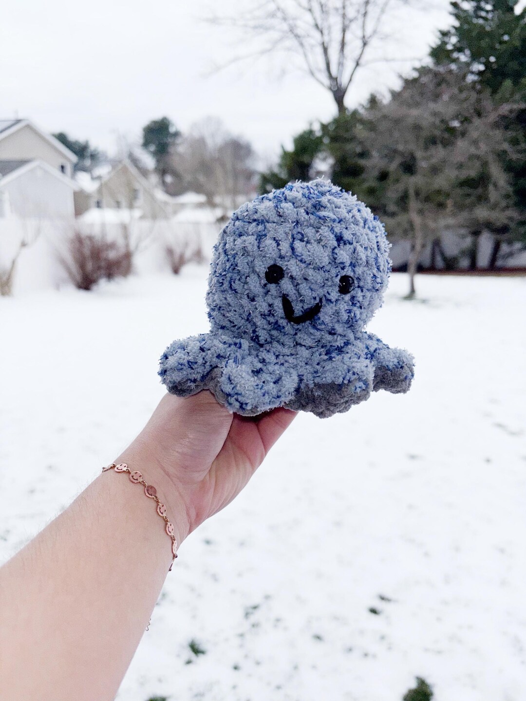 Crocheted Reversible Happy/sad Octopus - Etsy