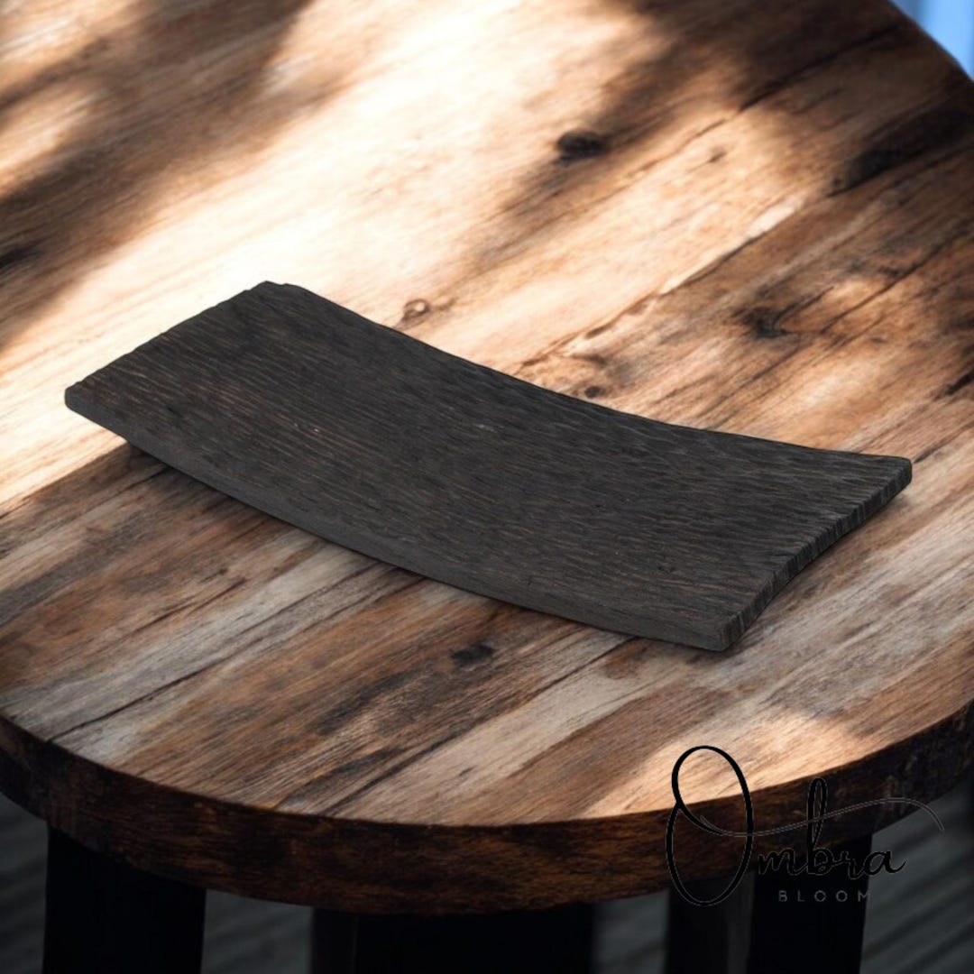 Hand Carved Black Wood Tray, Black Modern Hand Carved Wood Tray, Unique ...