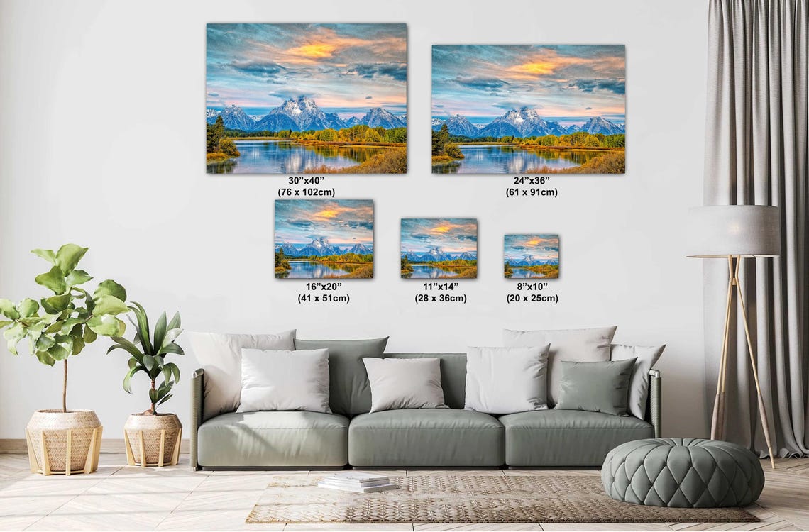 Oxbow Bend Print, Grand Teton National Park, Wyoming Wall Art, Mountain ...