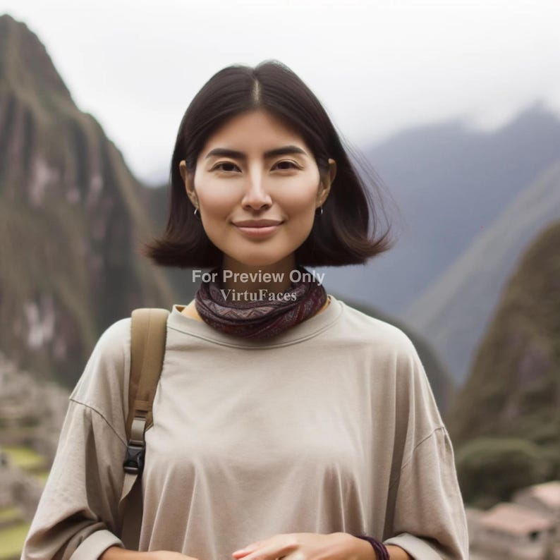 Portrait of an Asian Peruvian Tourist Guide – Petite but Powerful - Etsy