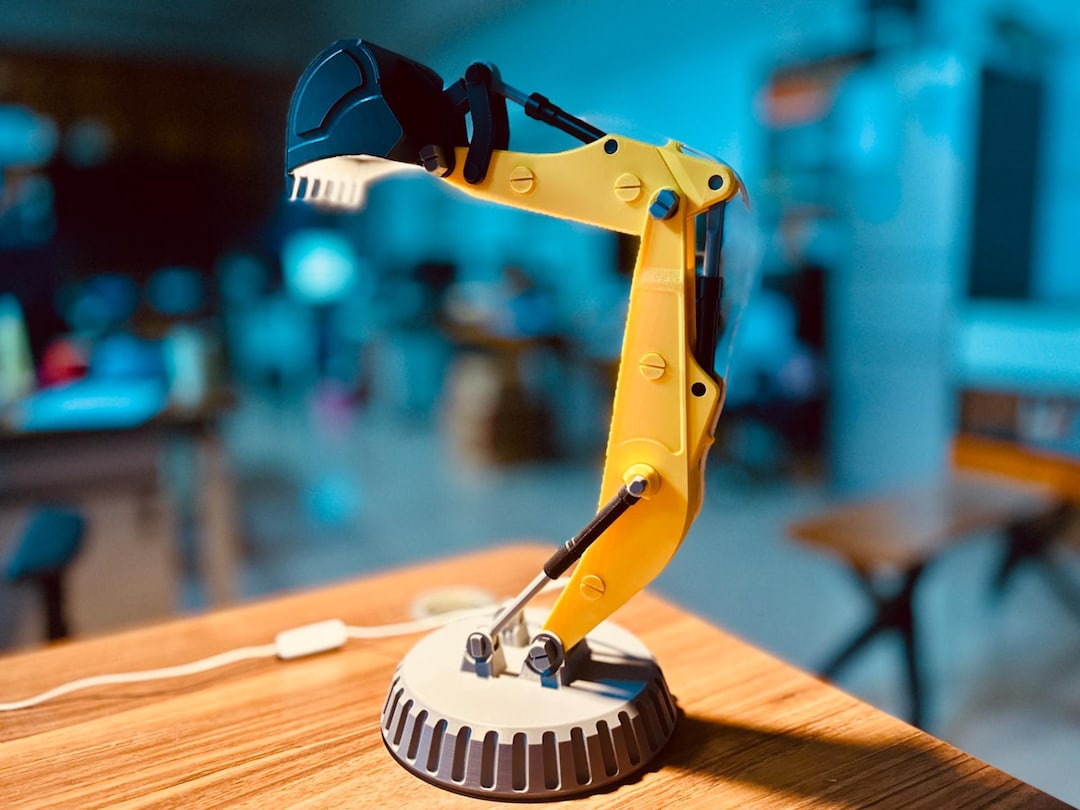3D Printed Excavator Lamp - Etsy