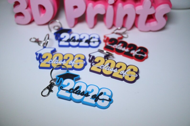 3D Printed Class of 2026 Keychain - Etsy