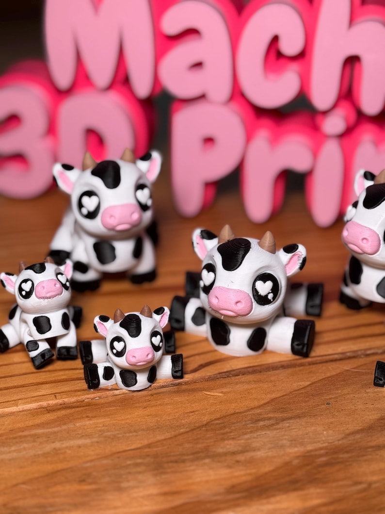 3D Printed Flexi Cow - Etsy