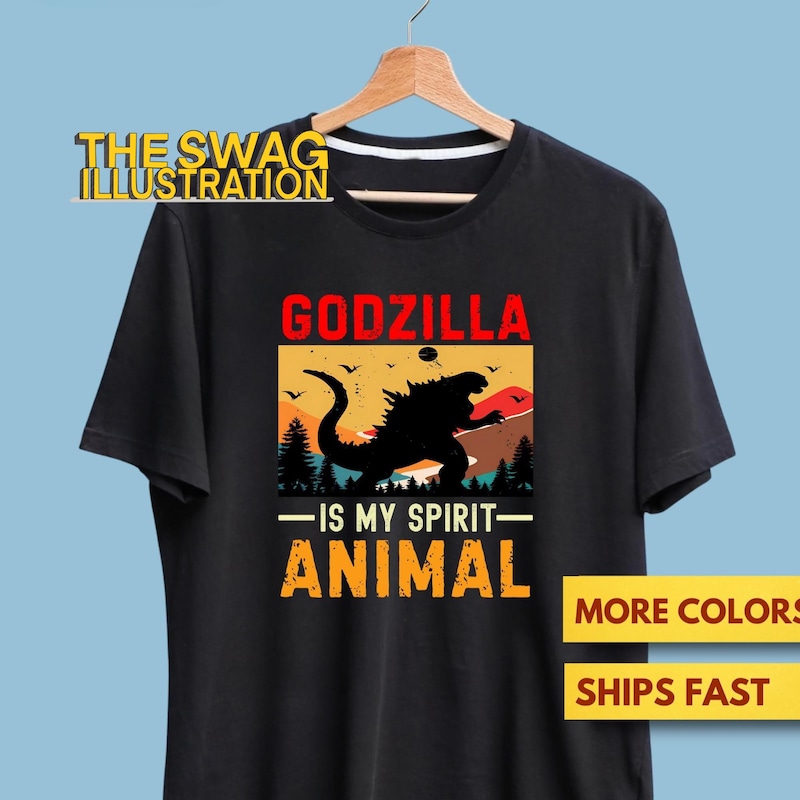 Cute Godzilla T Shirt - Etsy