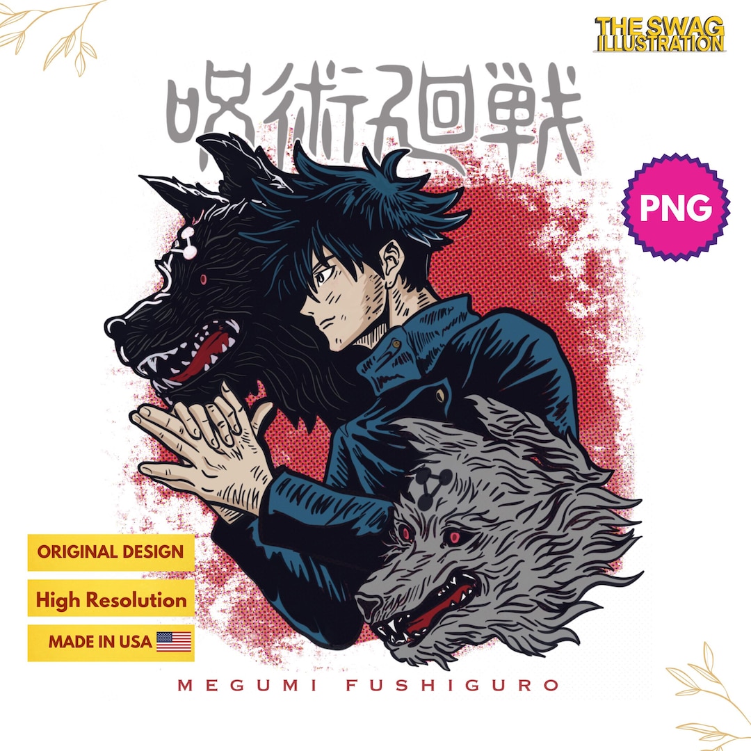 Megumi Fushiguro PNG, Jujutsu Kaisen Digital File, Megumi Divine Dogs ...