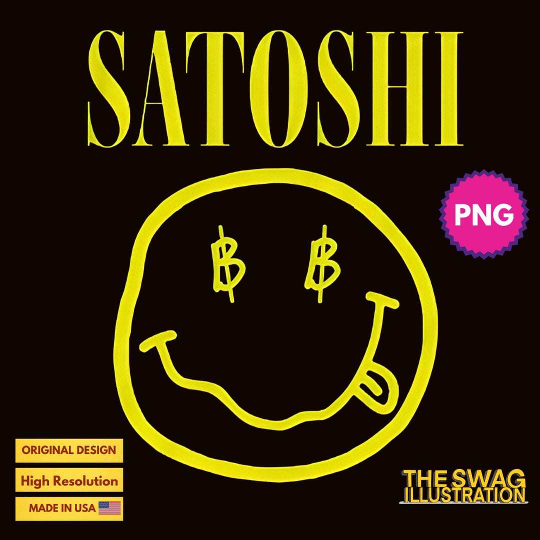 Satoshi Nakamoto PNG, Bitcoin Smiley Face Jack Dorsey Digital File - Etsy