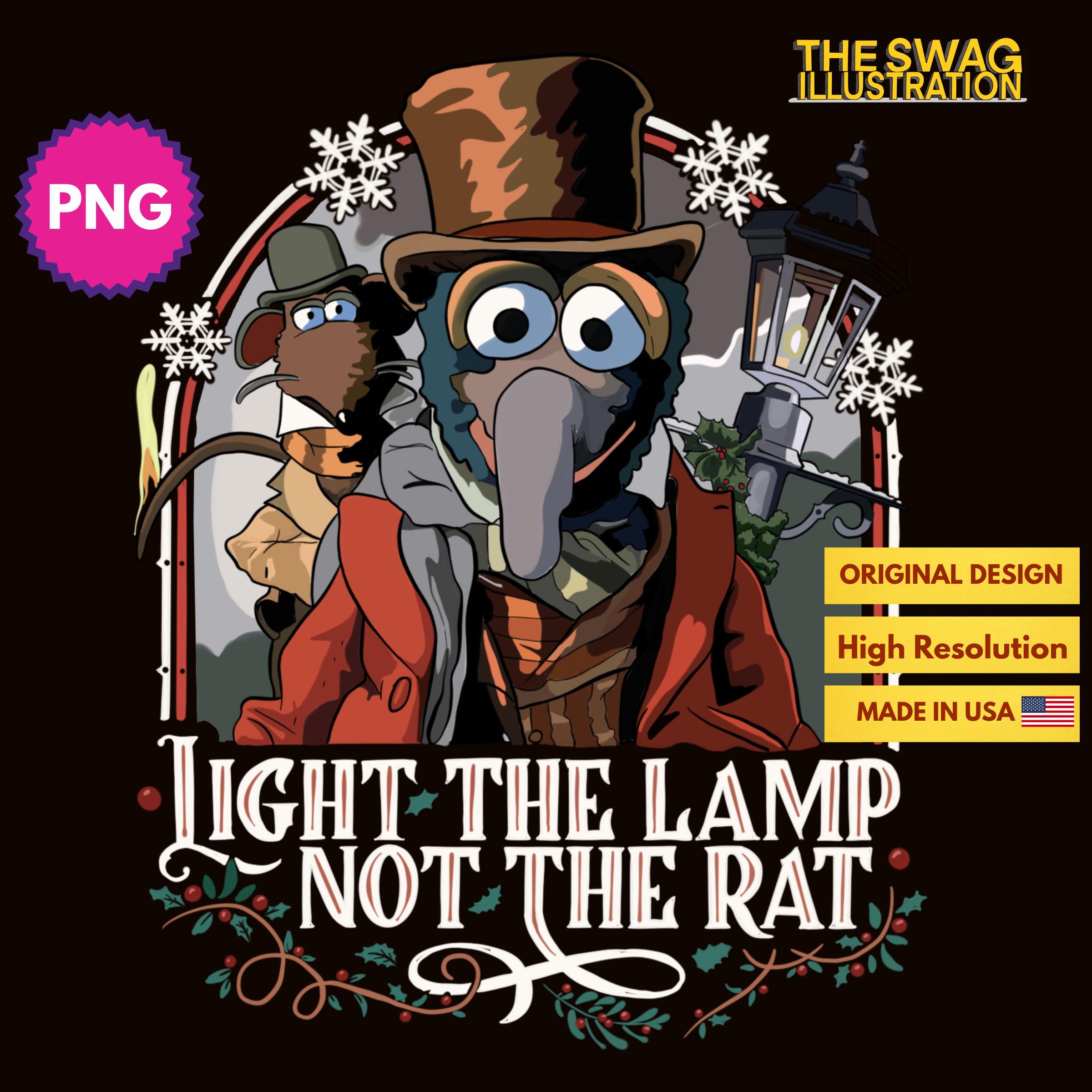 Muppet Christmas Carol PNG, Light the Lamp Not the Rat Digital File ...
