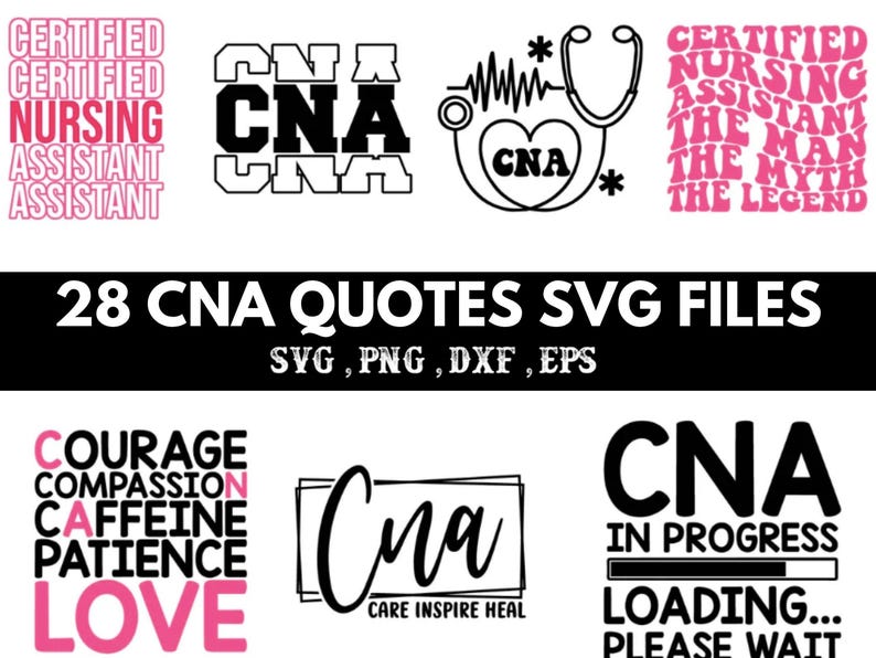 Cna SVG PNG Bundle, Nurse Svg, Nursing Svg, Nurse Life Svg, Medical Svg ...