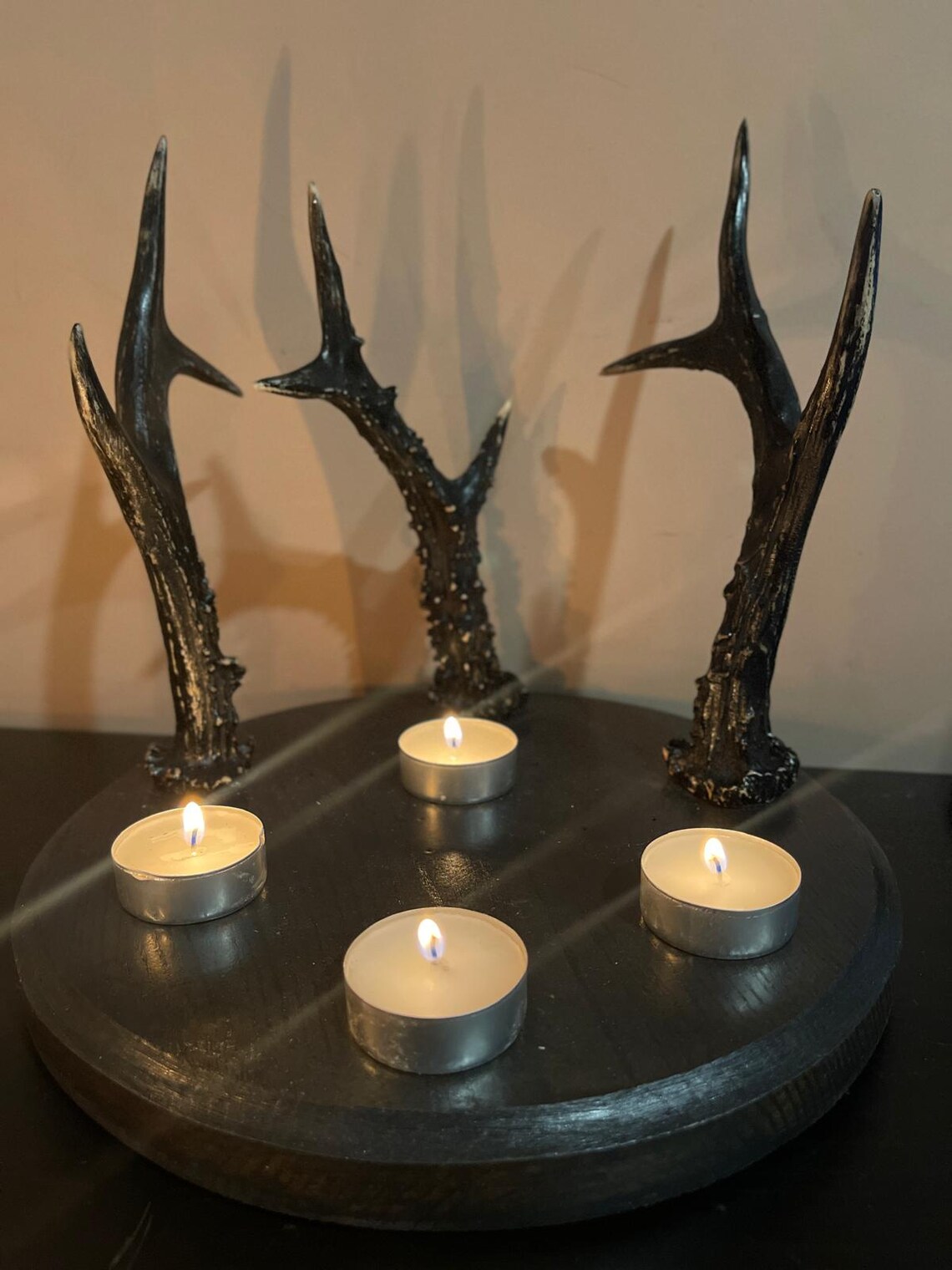 Rustic Antler Candle Holder - Unique Woodland-inspired Centerpiece for ...
