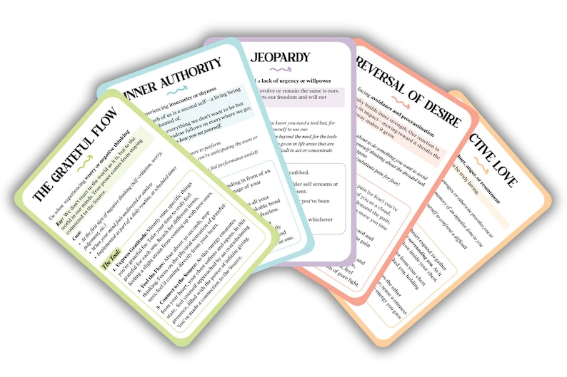 Phil Stutz's THE TOOLS - Printable Flash Cards (digital Download ...