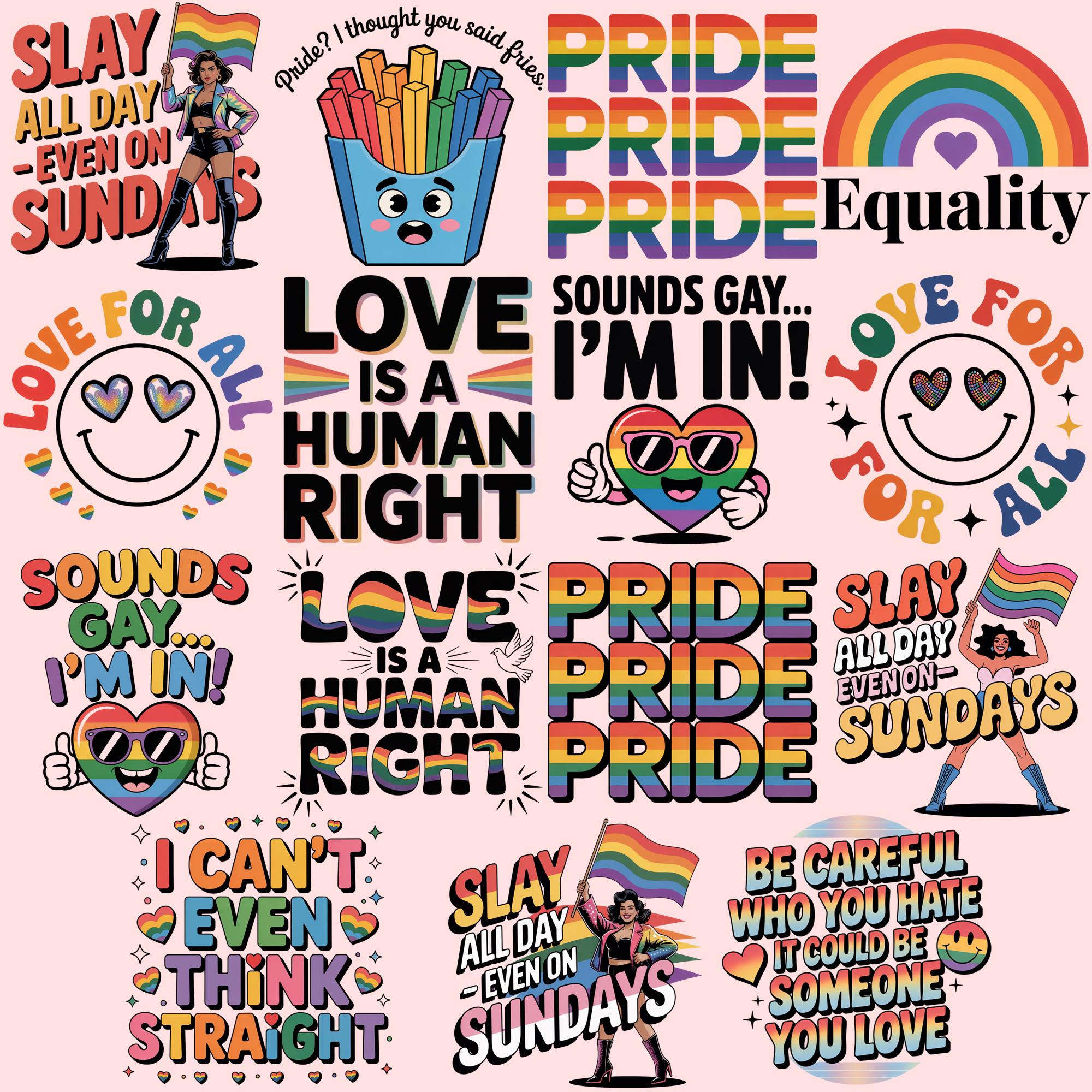 Pride Month PNG Bundle, LGBTQ+ Designs (digital Download) - Etsy