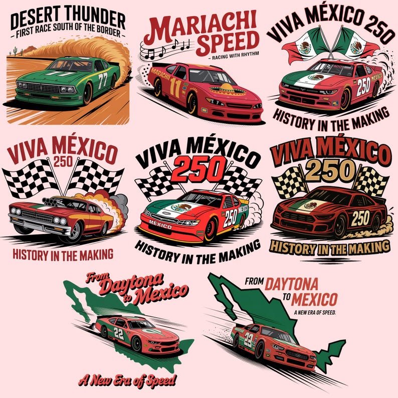 Viva Mexico Race Car PNG Bundle, Motorsport Digital Art (digital ...