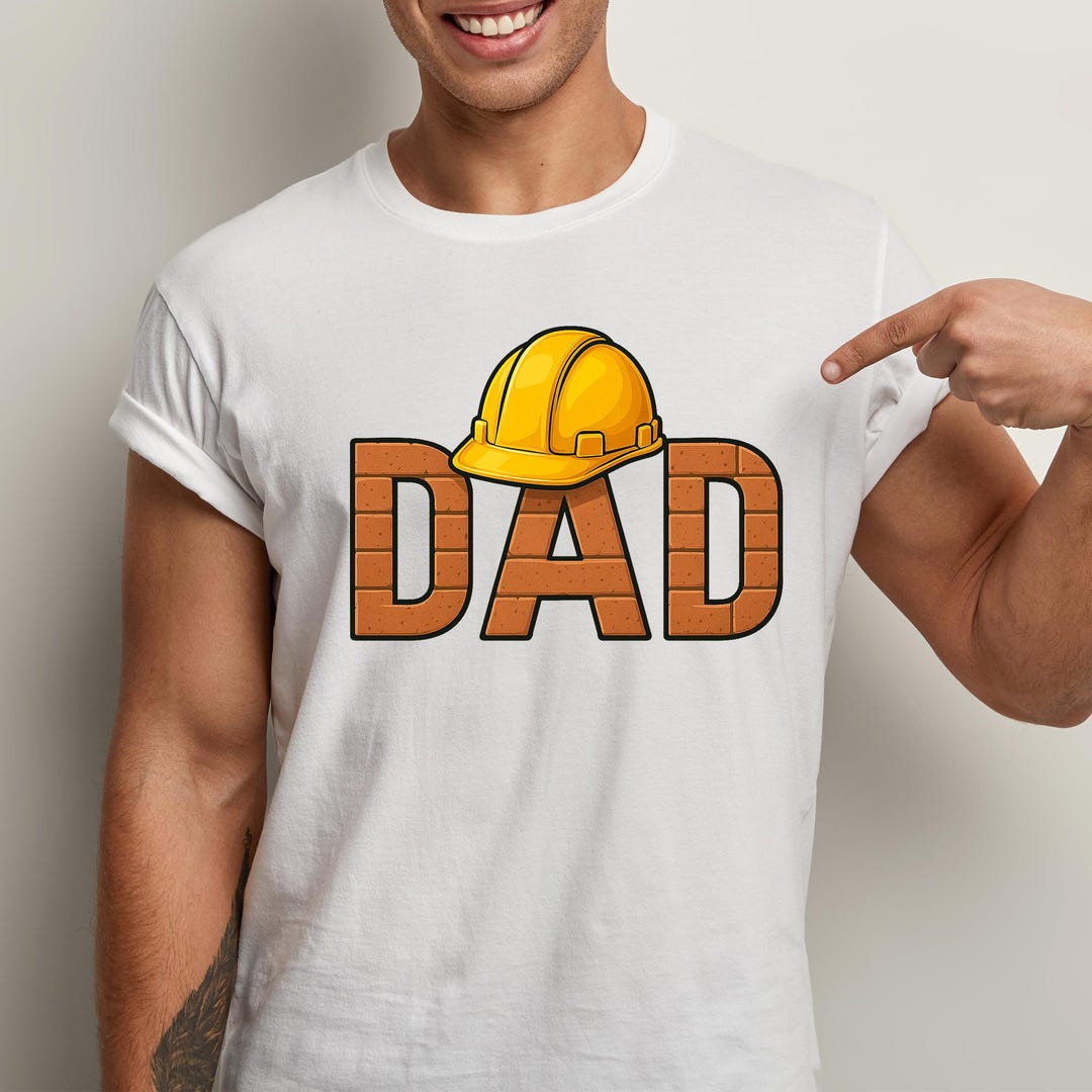Construction Dad PNG, Builder Dad Png, Hat Dad Digital Download, Brick ...