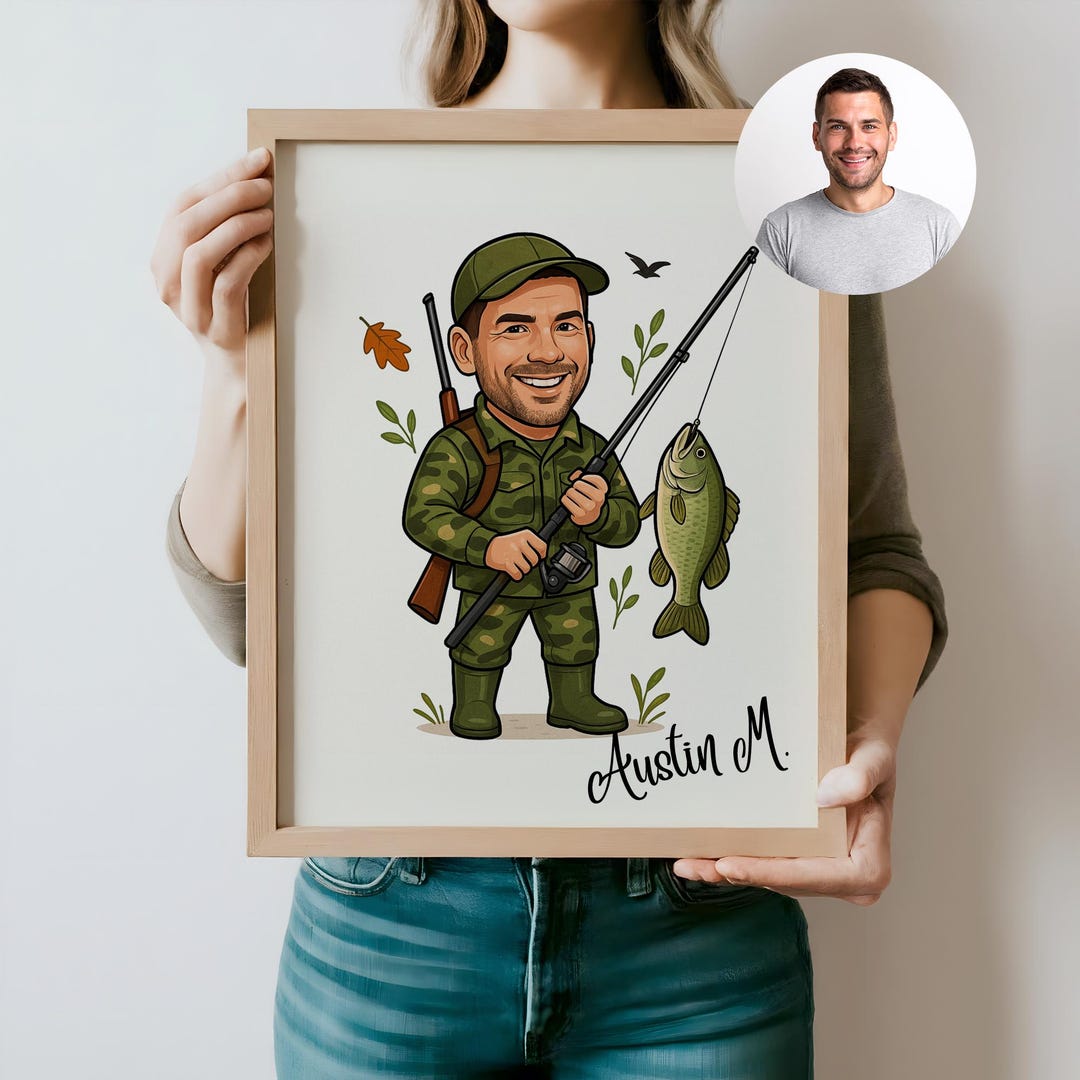Custom Cartoon Portrait From Photo, Personalized Digital Drawing ...
