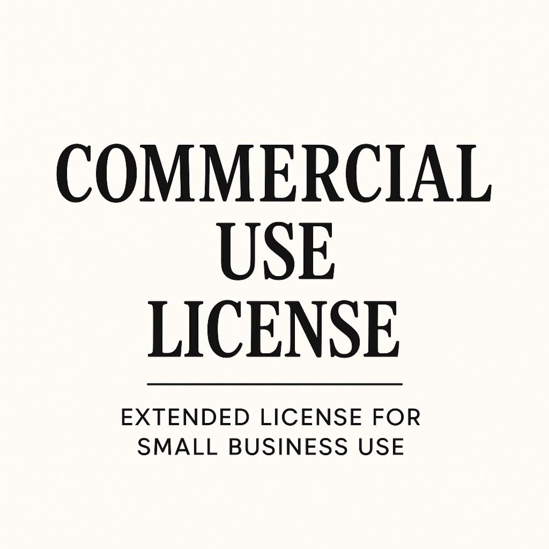Commercial Use License, Extended Digital POD License (PDF) - Etsy