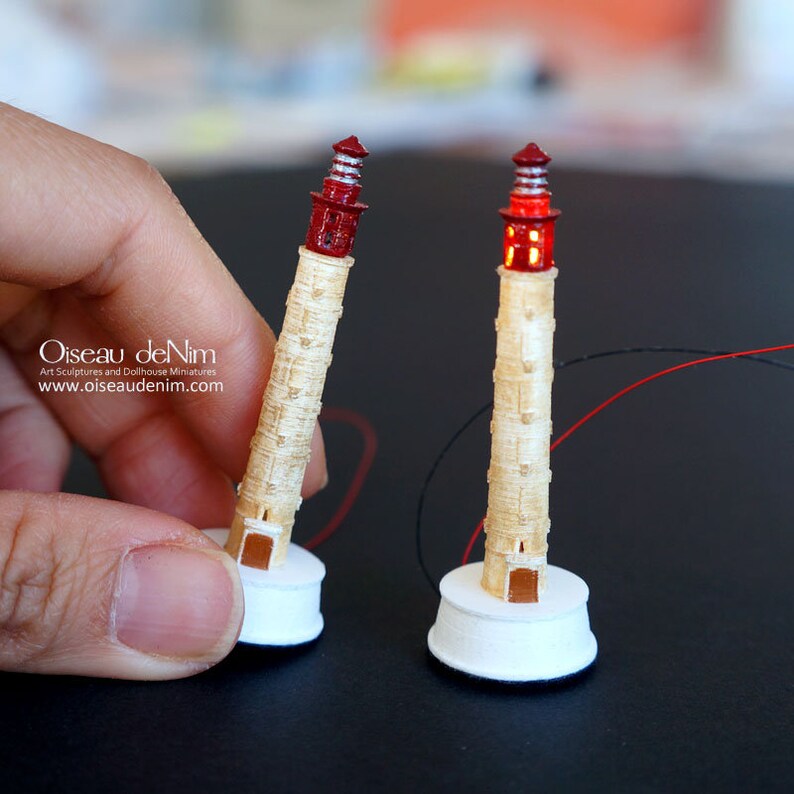 Dollhouse Miniature Lighthouse Beach Themed Home Decoration | Etsy