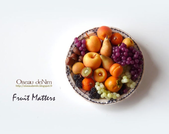 A Plate of Fruits-12th Scale Miniature Food - Etsy