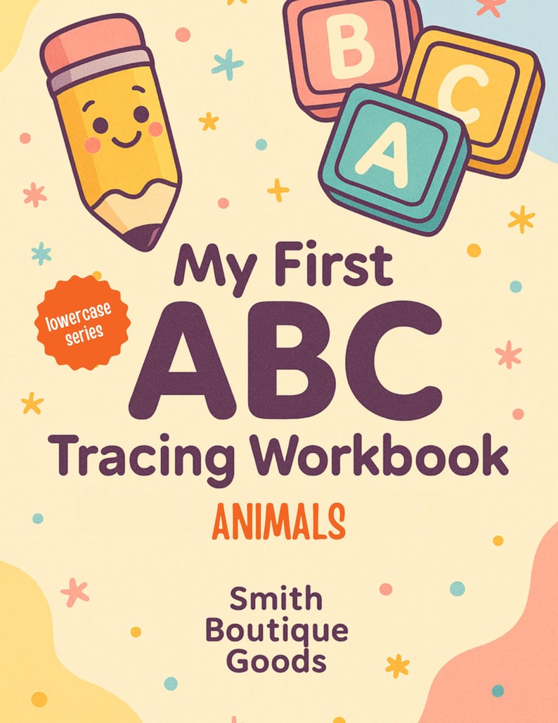 MY FIRST ABC Tracing Workbook, Animals, Lowercase Edition Prek ...