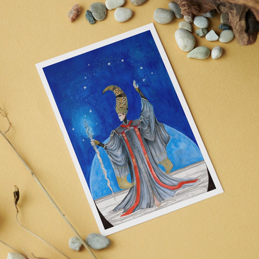 Elden Ring Postcard - Rennala Queen of the Full Moon - Art Print - Souls - Fairy Tale - Stars ...