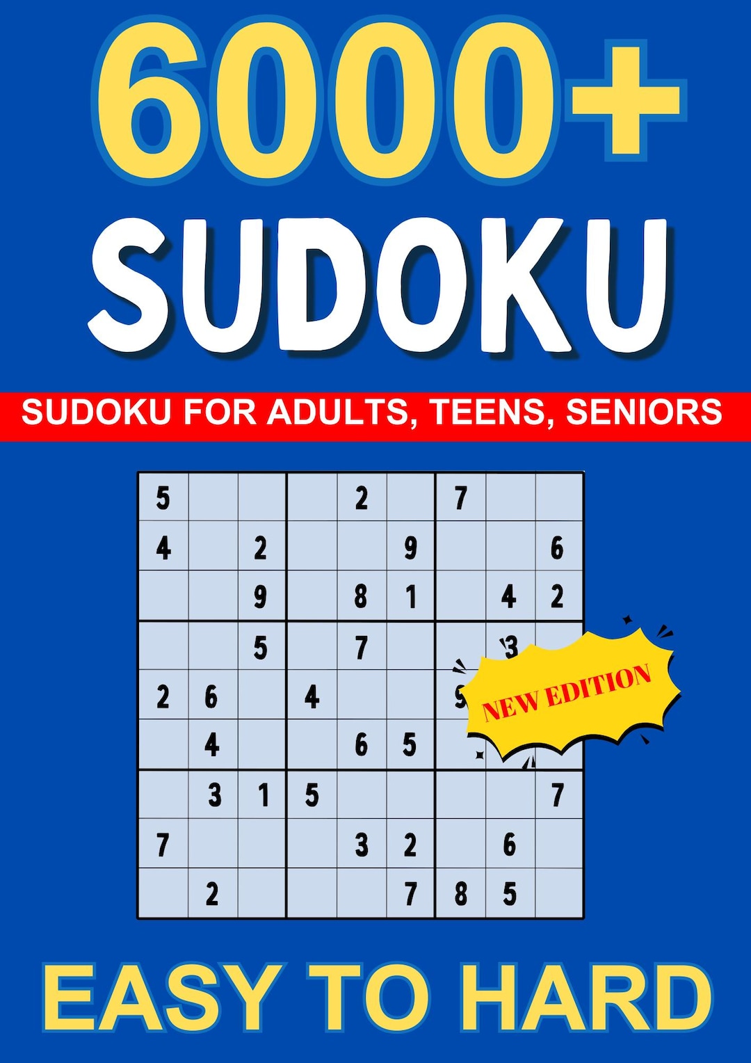 6000+ Sudoku Puzzles for Adults: A Book With More Than 1000 Sudoku ...