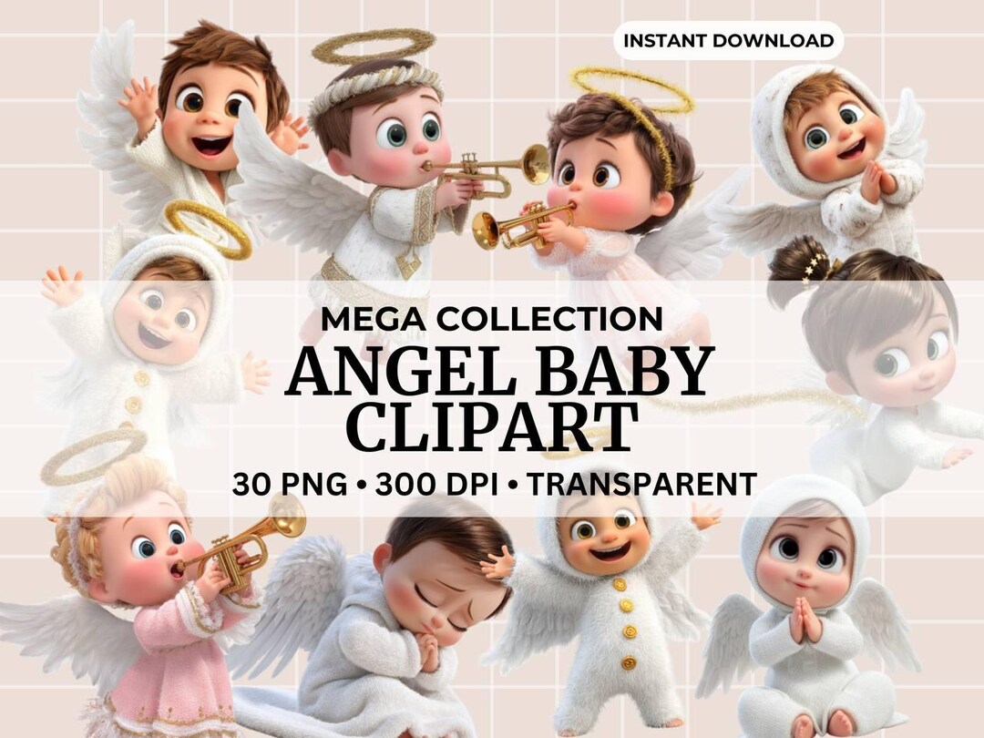 Child Angels Clipart Png Files Cute Angels Illustration Angel Art ...