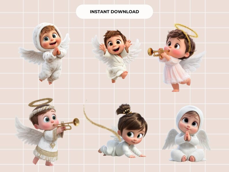 Child Angels Clipart Png Files Cute Angels Illustration Angel Art ...