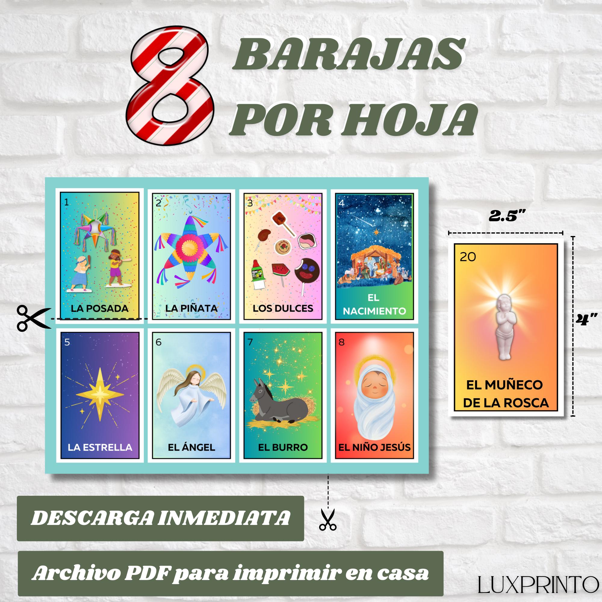 Loteria Navidad, Christmas Lotería Party, Juegos Para Navidad Español ...