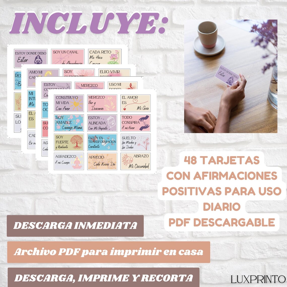 Spanish Affirmation Cards Download, Afirmaciones Positivas Para ...