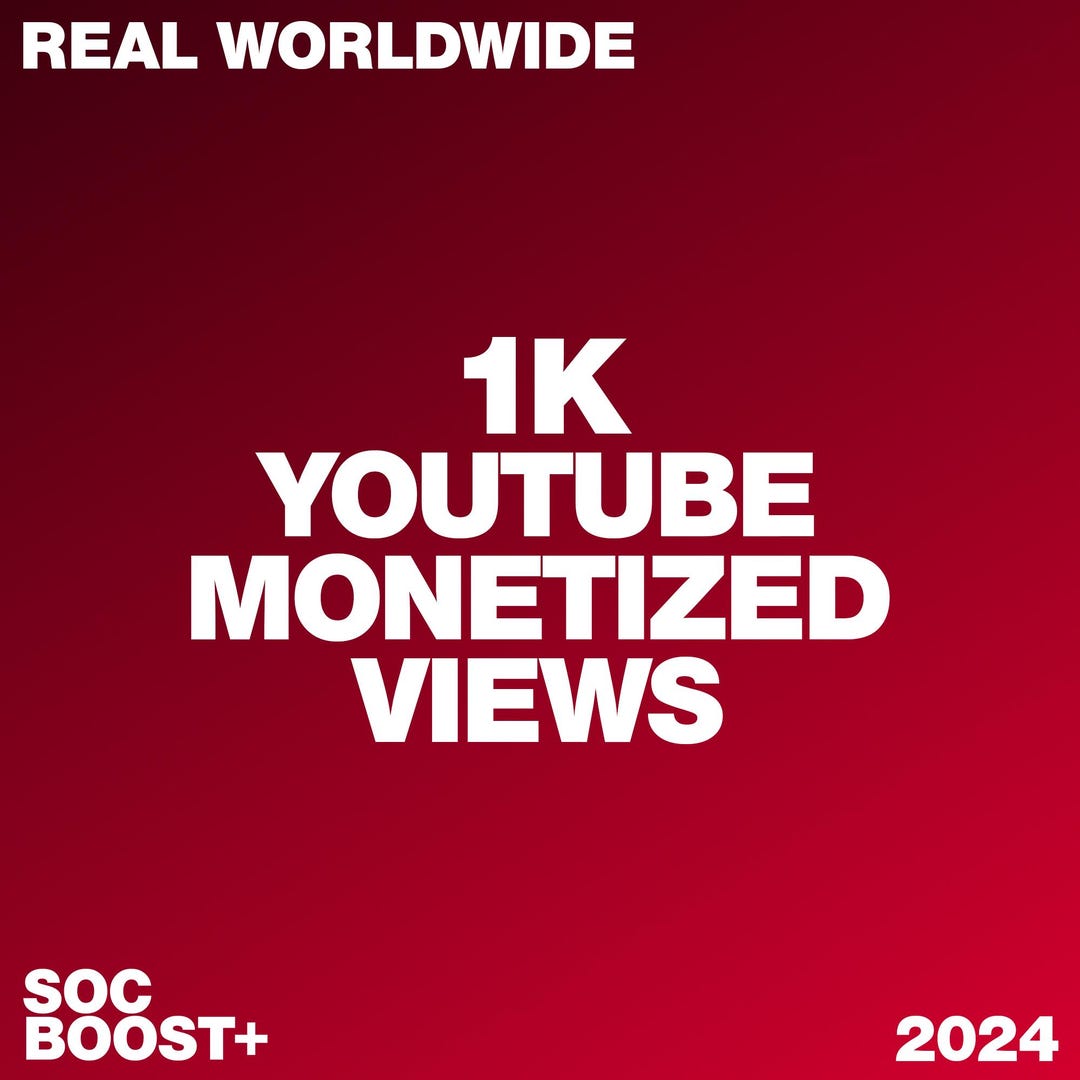 1K YT MONETIZED Views for Boosting Ads Guide Powered by SOCBOOST - Etsy