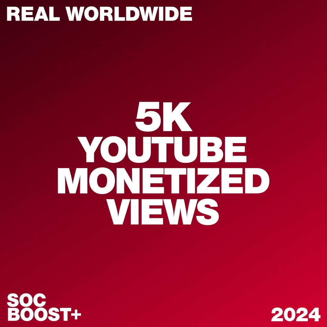 5K YT MONETIZED Views for Boosting Ads Guide Powered by SOCBOOST - Etsy