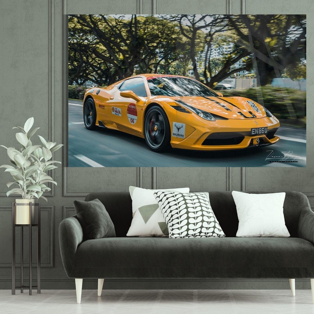 Ferrari, Ferrari Art Print, Ferrari Acrylic Glass Artwork, Car ...