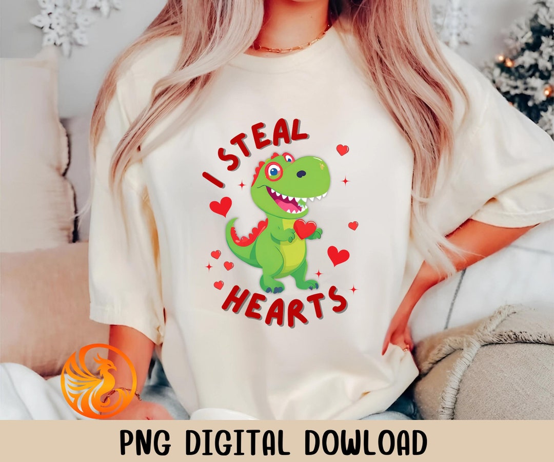 Valentine's Day T-rex Png, Dino Love Png, T-rex Valentine Png ...