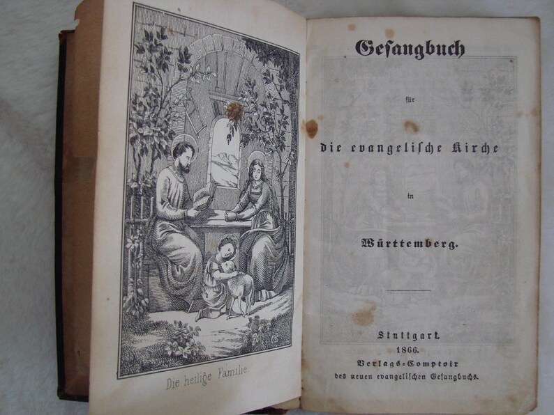 Antique 1866 German Hymnal - Etsy