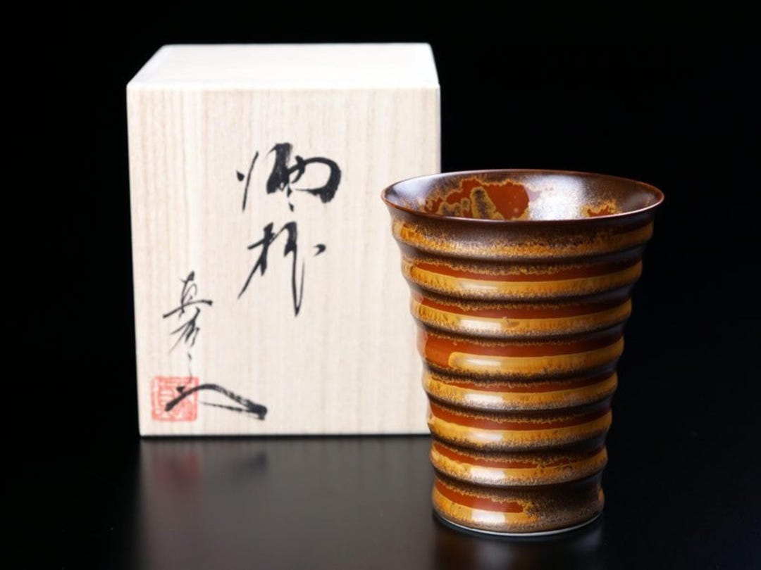 Japanese Handmade Arita Ware Tiered Shochu Glass – Kinkamon | Luxurious ...