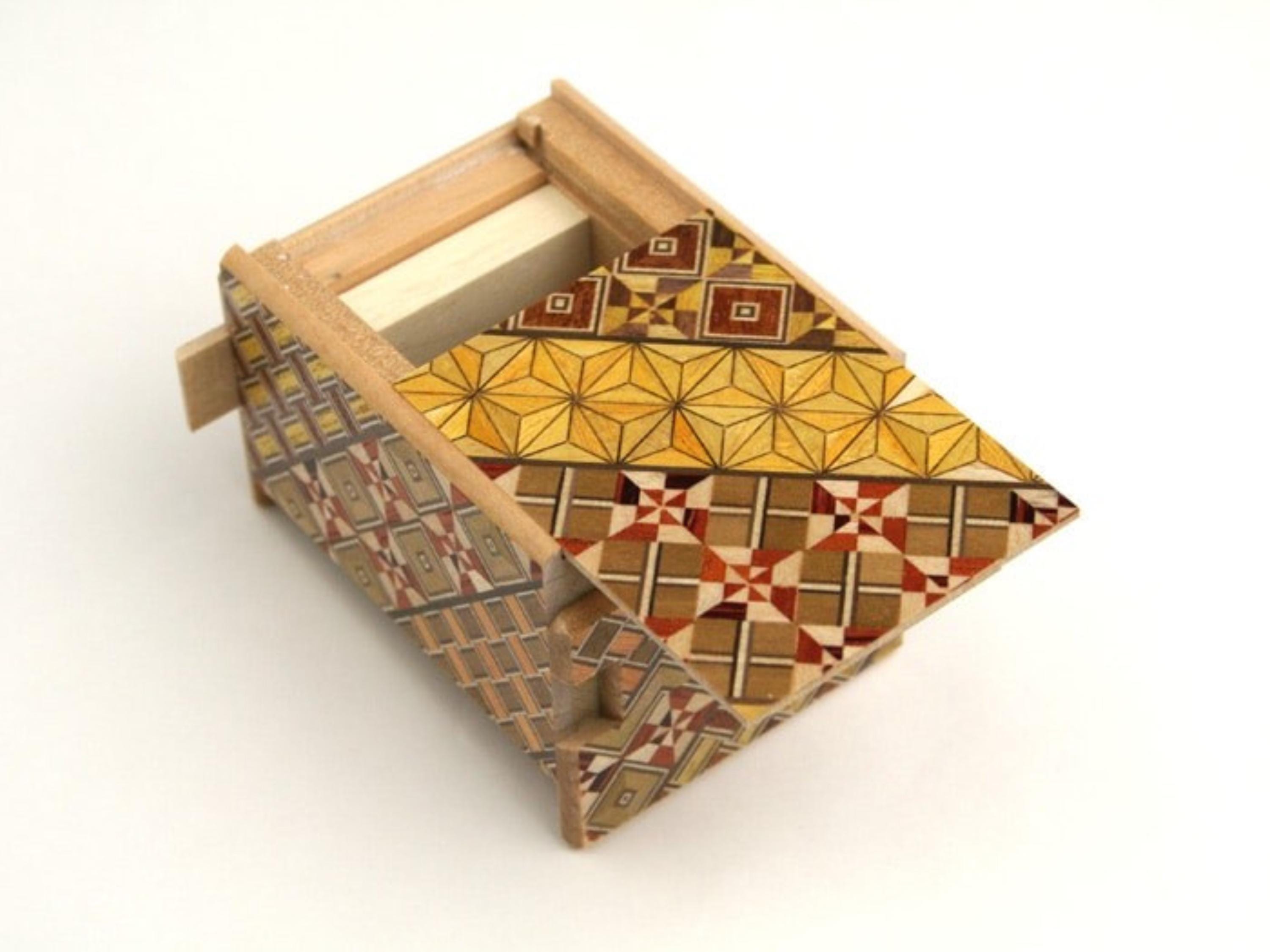 12 Step Japanese Handmade Wooden Puzzle Box for Adults,12 Step Wooden ...