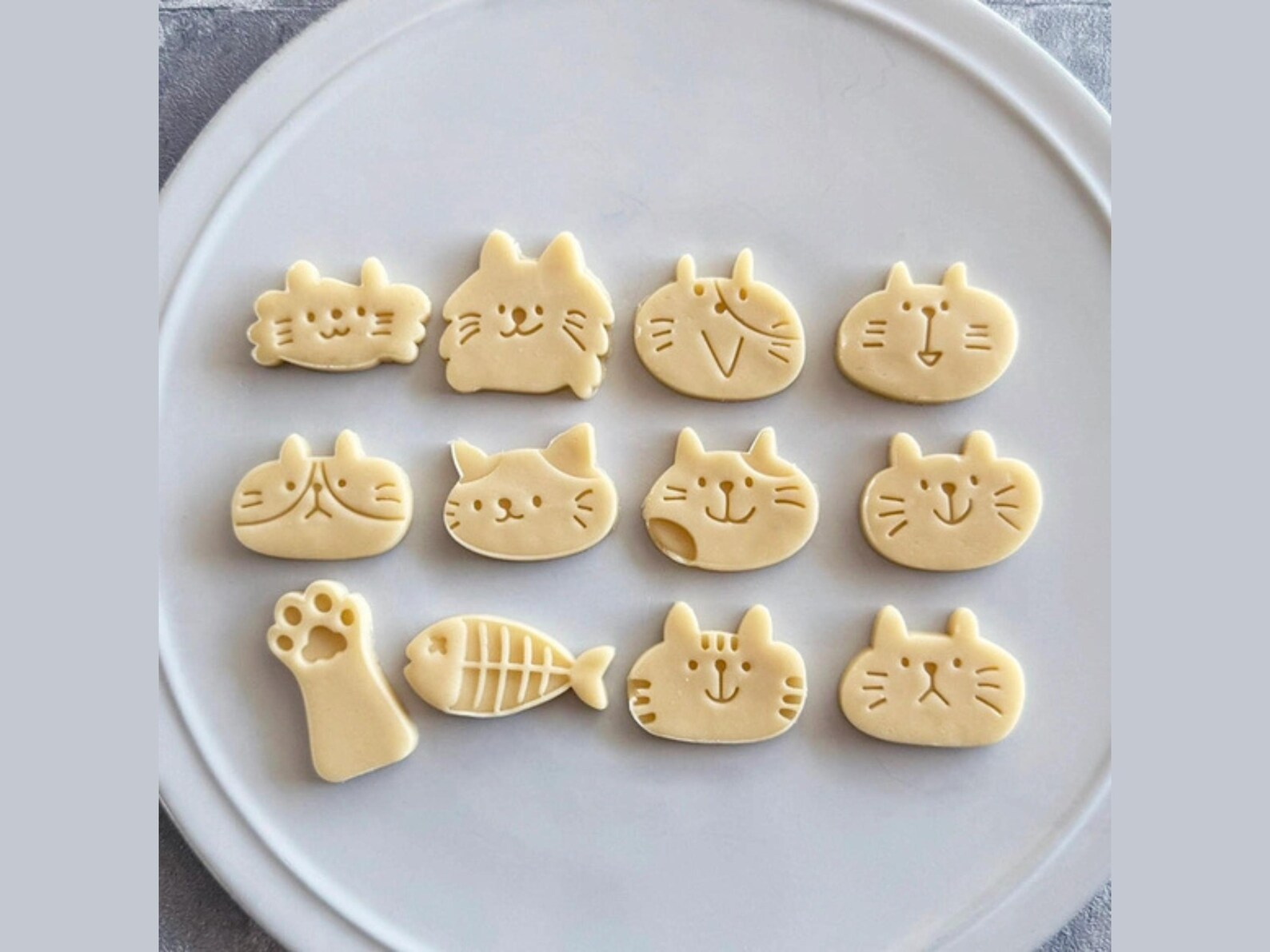 Japanese Handmade 2 Pieces of Cookies Cutter,cute Cat Cookie Cutter ...