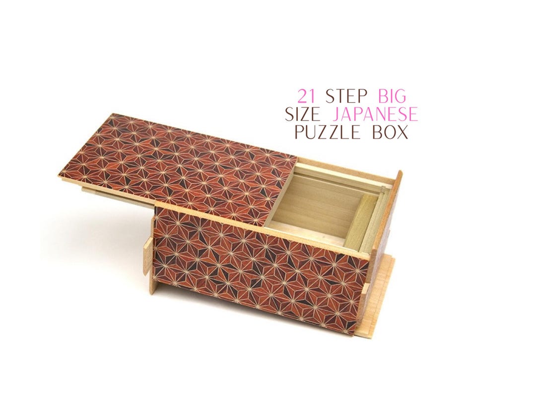 21 Step Japanese Handmade Wooden Puzzle Box,unique Japanese Tricks Box ...