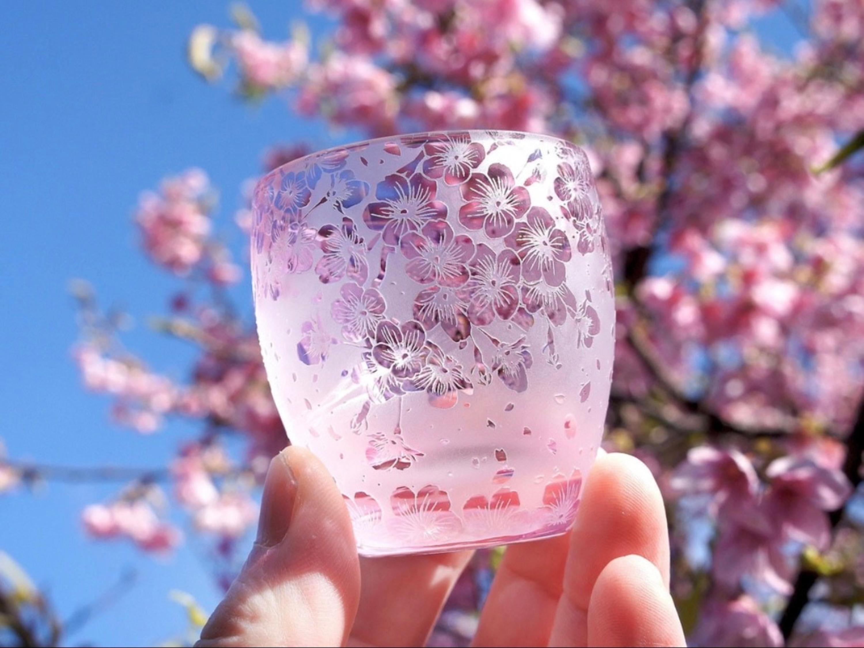 Japanese Handmade Cherry Blossom Cat Sake Cup – Handmade Soap Glass ...